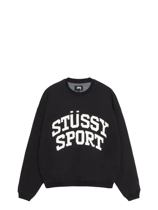 StÜssy Big Crackle Sport Crewneck - Black