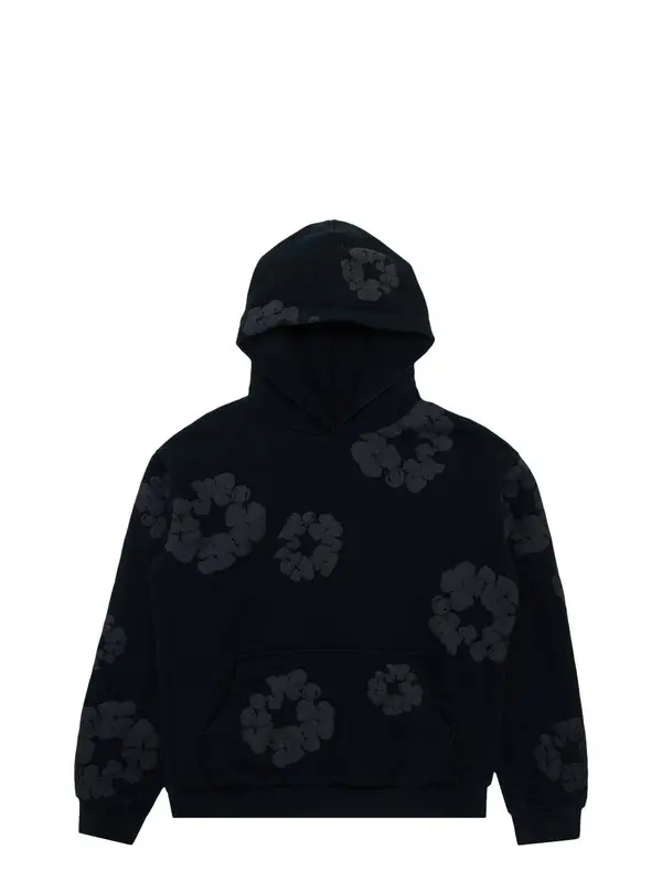 DENIM TEARS Cotton Wreath Hooded Sweatshirt - Black