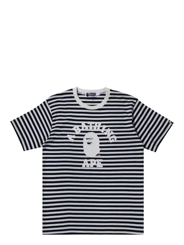 A BATHING APE College Hoop Tee 'navy - Blue