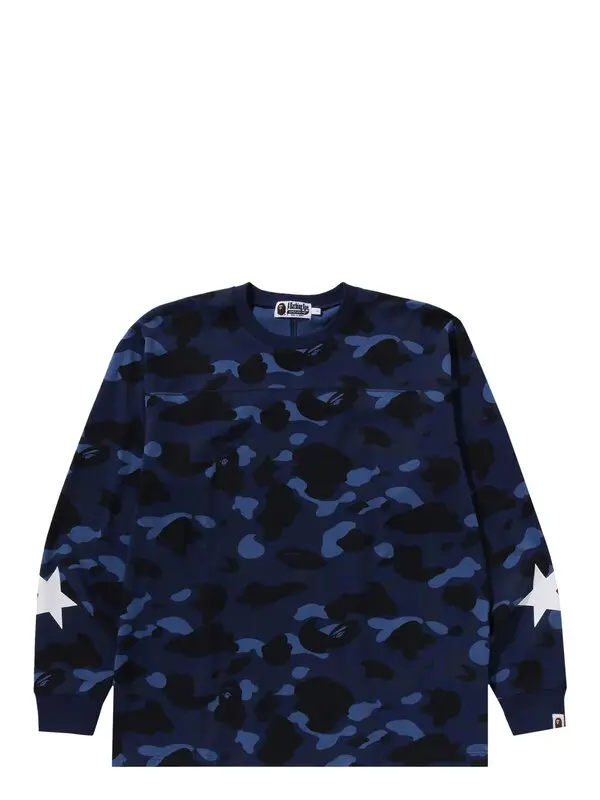 A BATHING APE Color Camo Relaxed Fit Long-sleeve Tee - Blue
