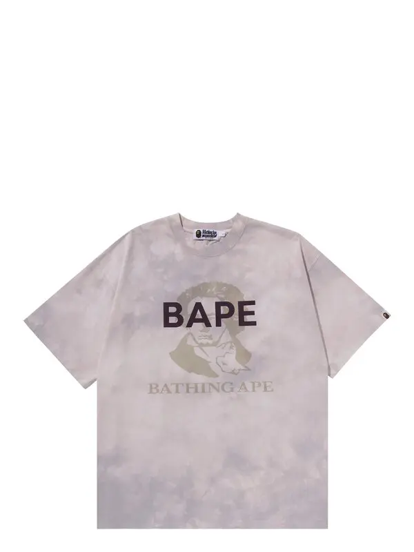 A BATHING APE Tie Dye Bathing Ape Tee - White