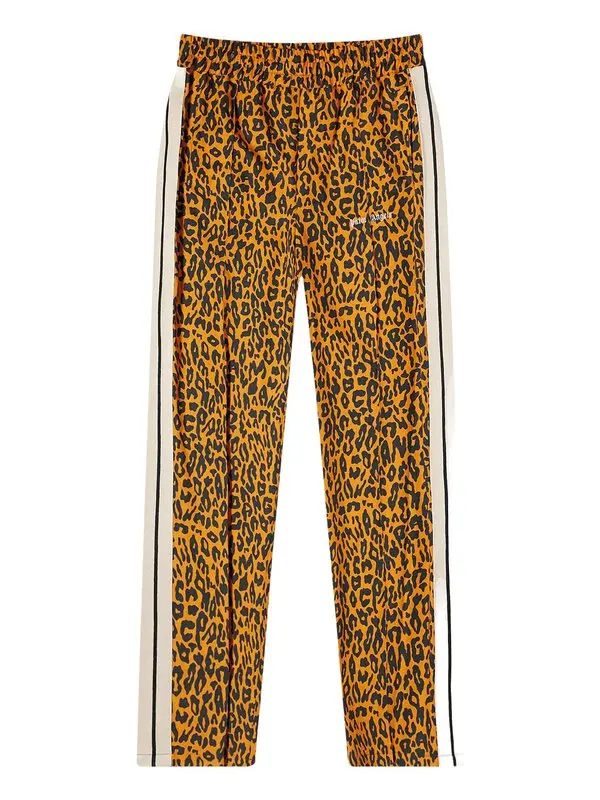 Palm Angels Cheetah Track Pants /black - Orange