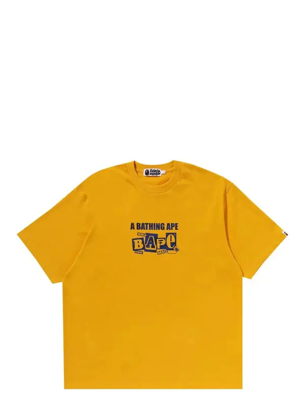 A BATHING APE Text Graphic Tee - Yellow