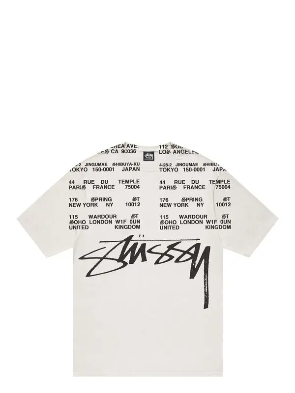 StÜssy Locations Pigment Dyed T-shirt 'natural - Cream