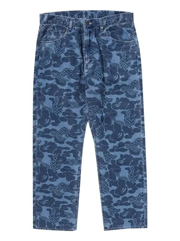BAPE Asia Camo Denim Pants - Blue