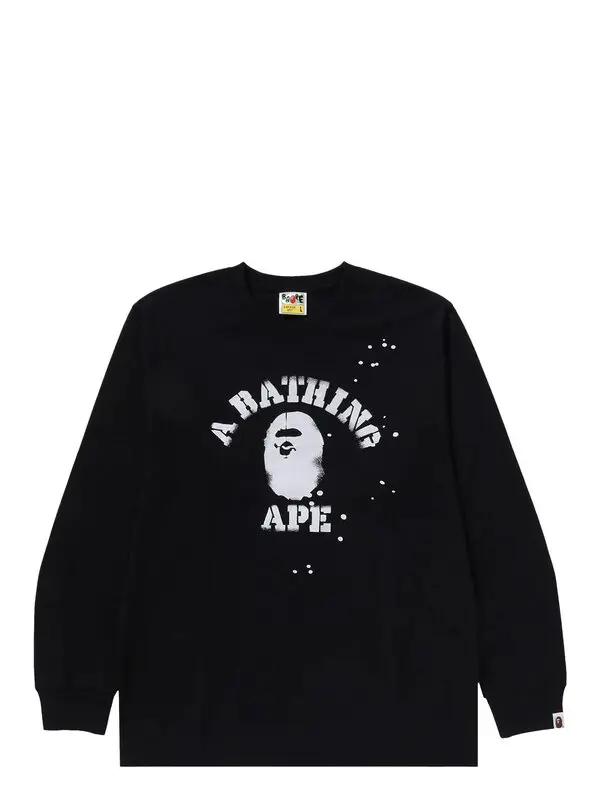 A BATHING APE X Joshua Vibes College Long-sleeve Tee - Black