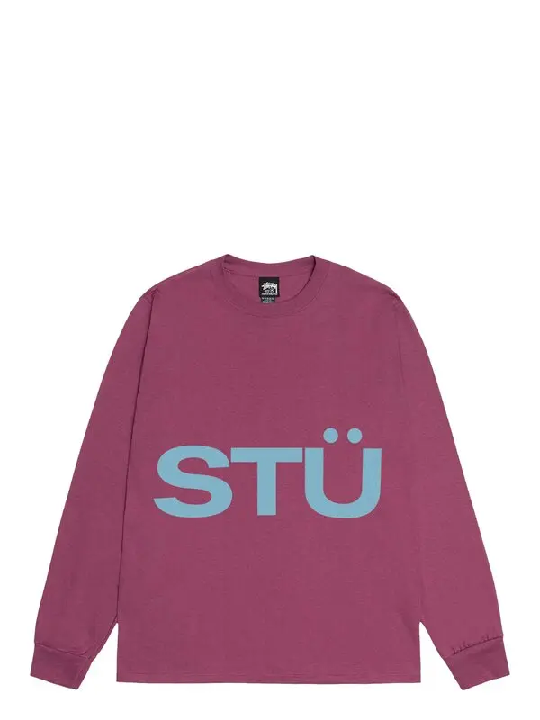 StÜssy All Caps Long-sleeve Tee 'berry - Purple
