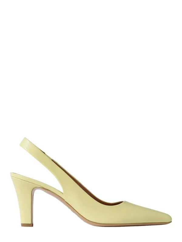 Paris Texas Belle Leather Slingback Pumps - Yellow