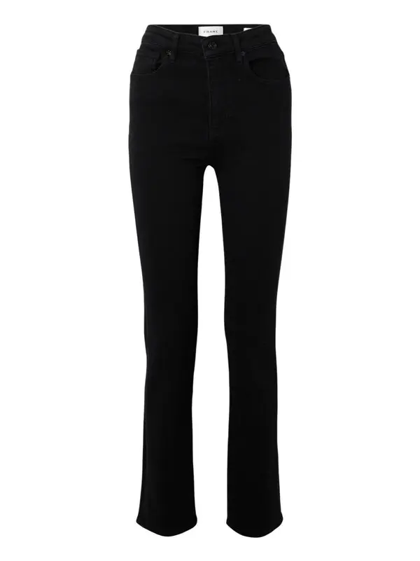 FRAME Pencil Super Stretch Mid-rise Skinny Jeans - Black