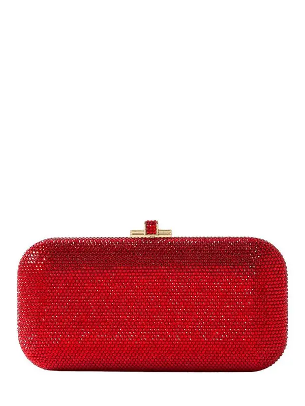 Judith Leiber Long Slide Crystal-embellished Clutch - Red