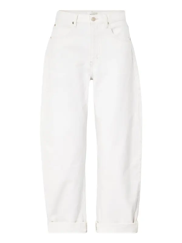 FRAME The Bubble Wide-leg Jeans - White