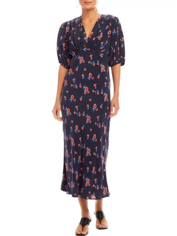 Karen Kane Floral Midi Dress - Print