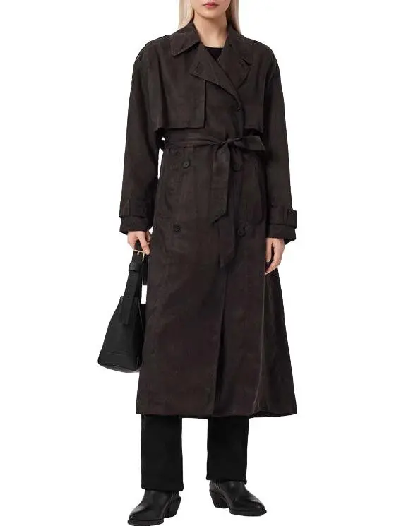ALLSAINTS Linnie Trench Coat - Torte Brown