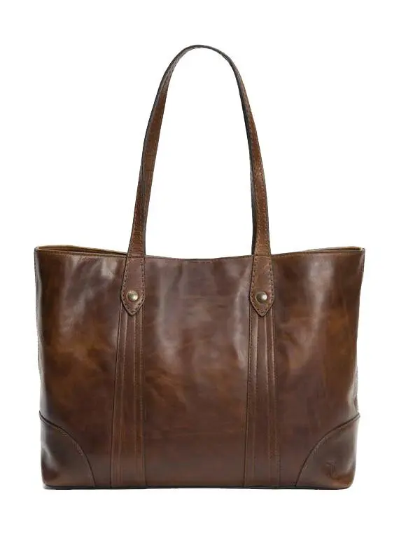 THE FRYE COMPANY Melissa Leather Shopper - Dark Brown