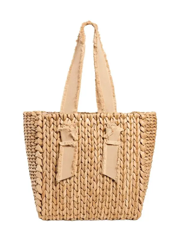 Pamela Munson Petite Isla Bahia Fringe Tote - Camel