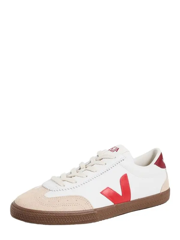 VEJA Volley O. T. Leather Sneakers - White Pekin Bark