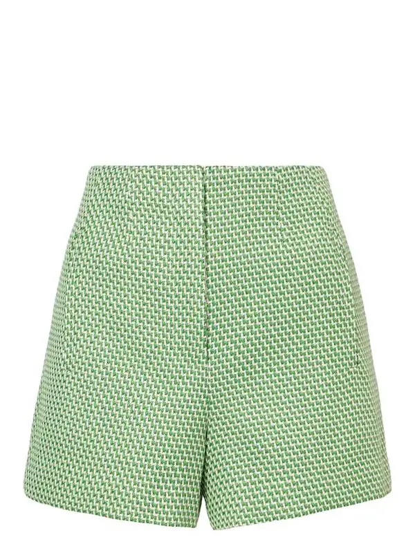 Veronica Beard Jazmin Tweed Shorts - Green