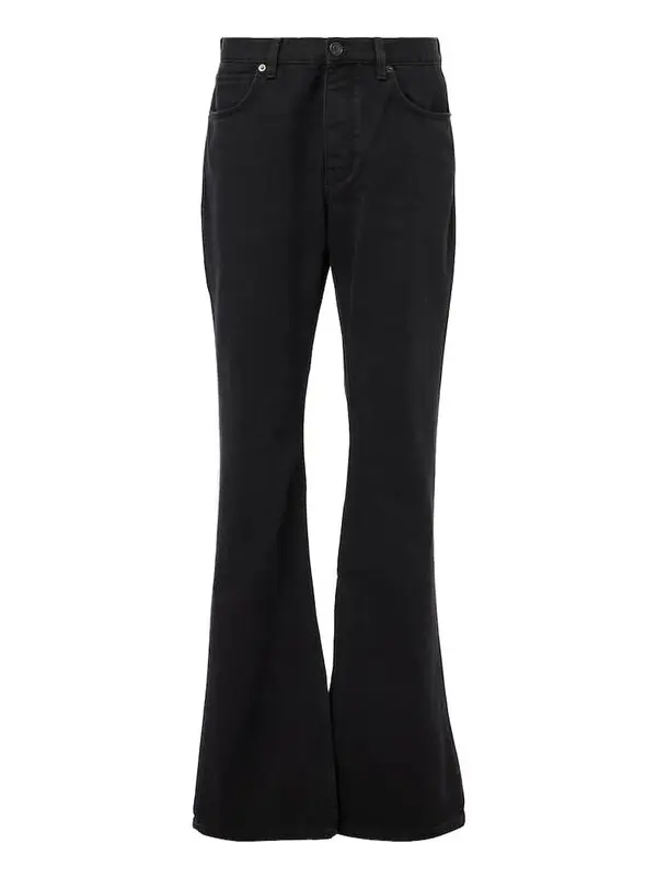 Balenciaga Mid-rise Flared Jeans - Black
