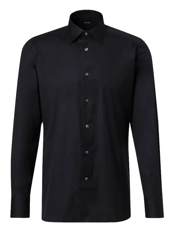 Zegna Cotton-blend Shirt - Black