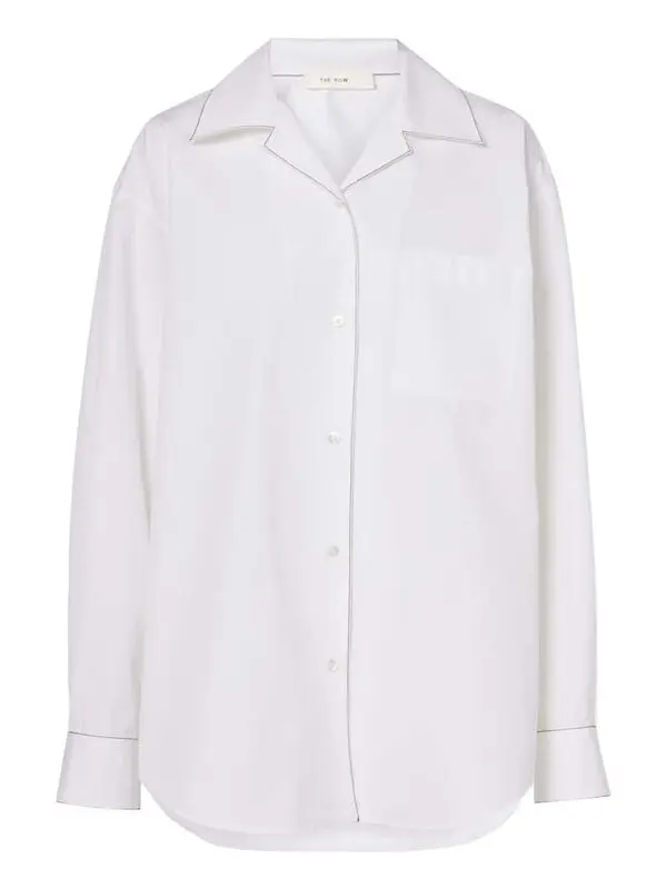 THE ROW Ashlin Cotton Poplin Shirt - White
