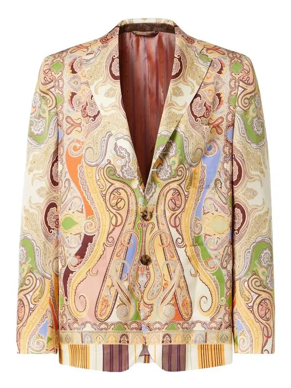 Etro Printed Blazer - Orange