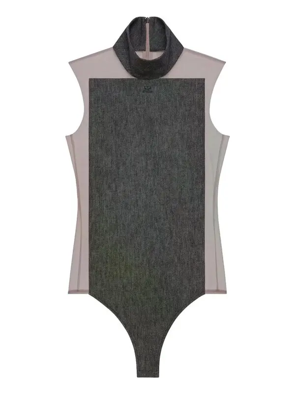 COURREGES Illusion Bodysuit - Grey
