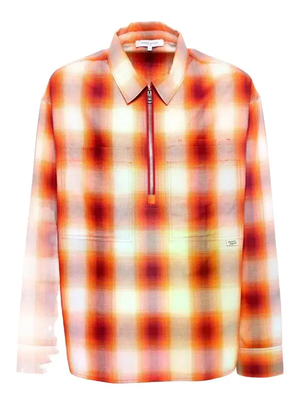 Maison Kitsuné Plaid-check Shirt - Orange