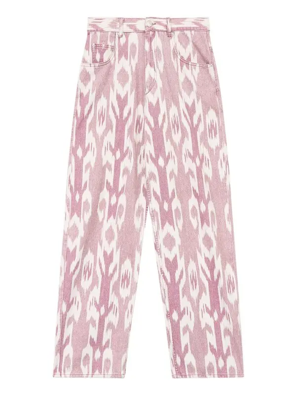 MARANT ETOILE Joanny Ikat Print Pants - Pink