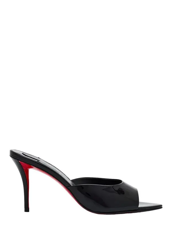 CHRISTIAN LOUBOUTIN 80mm Miss Z Patent Mule Sandals - Black