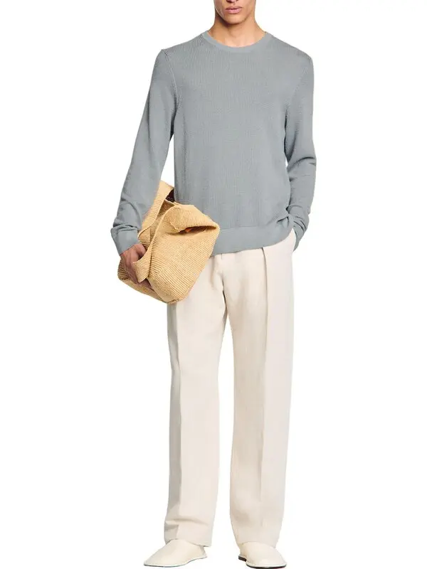 Sandro Textured Knit Sweater - Lime