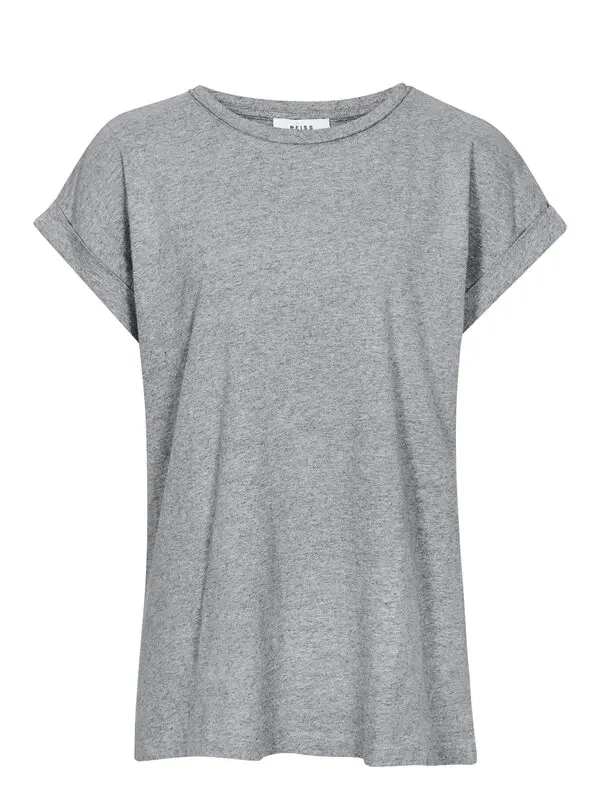 REISS Tereza Cotton Jersey Crew Neck T-shirt - Grey