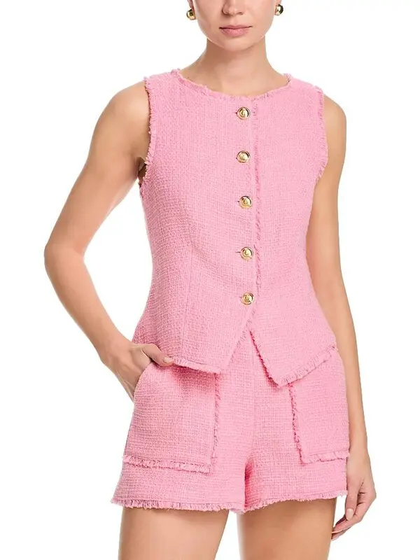 Cinq À Sept Camen Boucle Vest - Seashell Pink