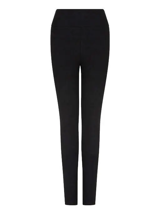 EA7 Core Lady Stretch-cotton Leggings - Black