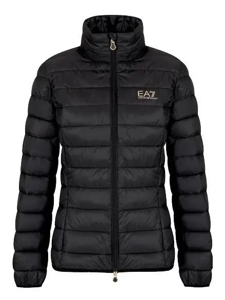 EA7 Core Lady Recycled Nylon Blend Padded Jacket - Black