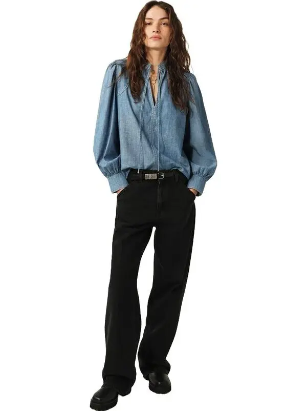 Ba&sh Kuka Long-sleeve Blouse - Blue