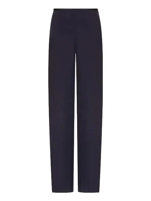 Emporio Armani Techno Cady Palazzo Trousers - Blue / Navy