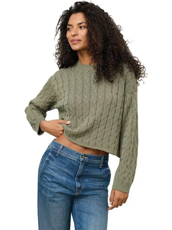Velvet By Graham & Spencer April Cotton Sweater - Green