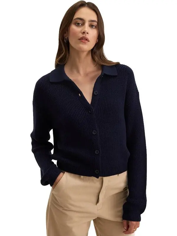 Velvet By Graham & Spencer Taj Cotton Cardigan - Black