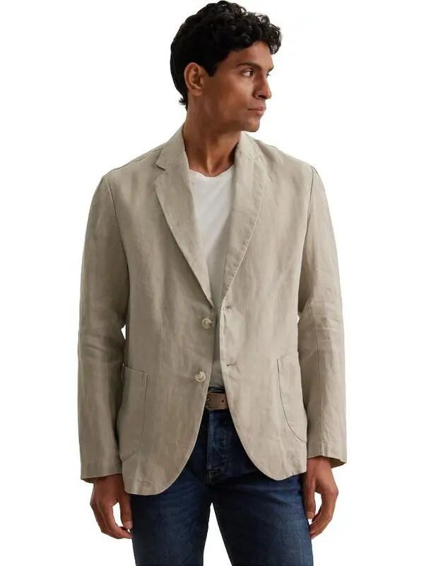 Velvet By Graham & Spencer Warren Linen Blazer - Natural