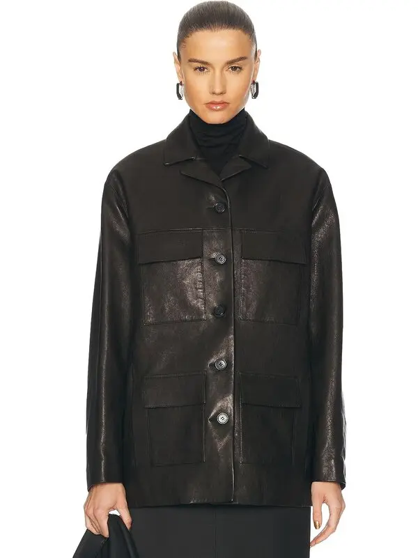 Khaite Morsson Leather Jacket - Black