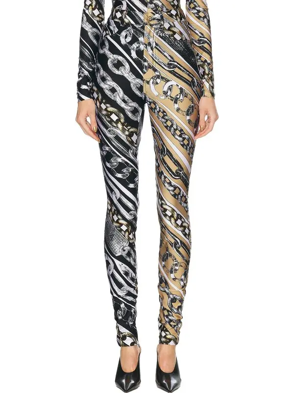 AREA Printed Legging In Black - Multi