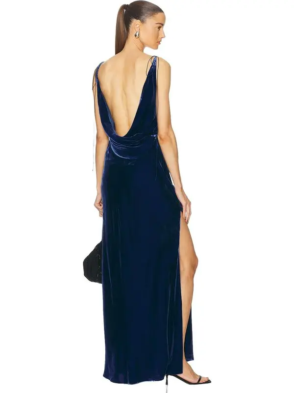 Anna October Jules Maxi Dress - Blue
