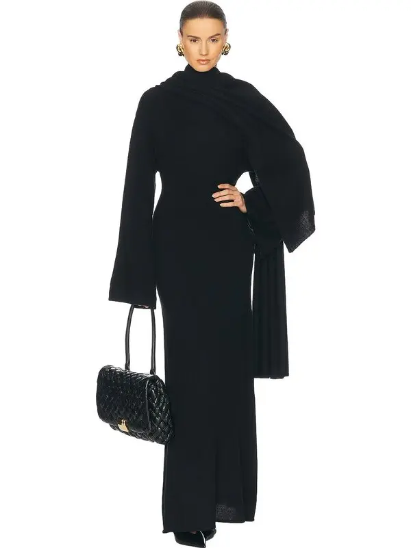 HELSA Boden Cashmere Maxi Dress - Black