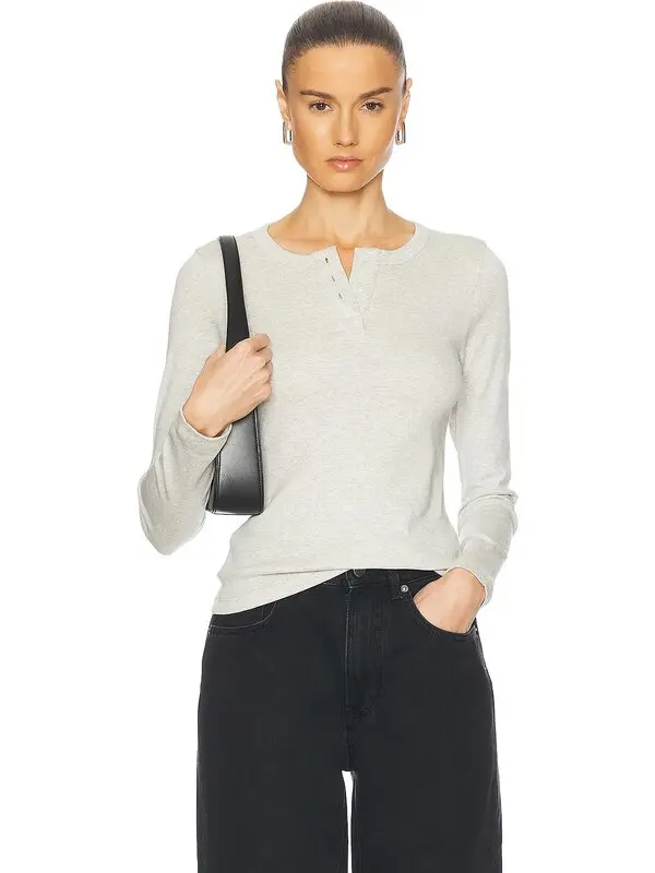 FLORE FLORE Jess Long Sleeve Top - Heather Grey