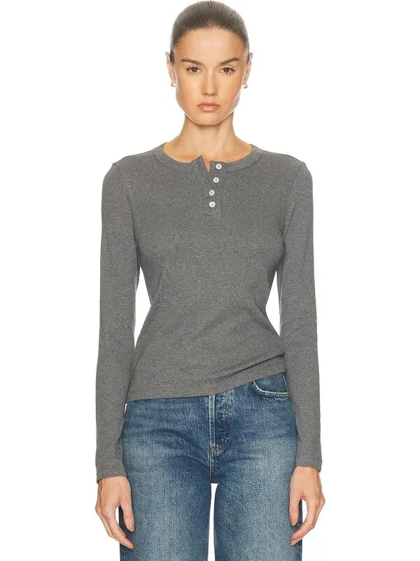 FLORE FLORE Jess Long Sleeve Top - Melee Grey