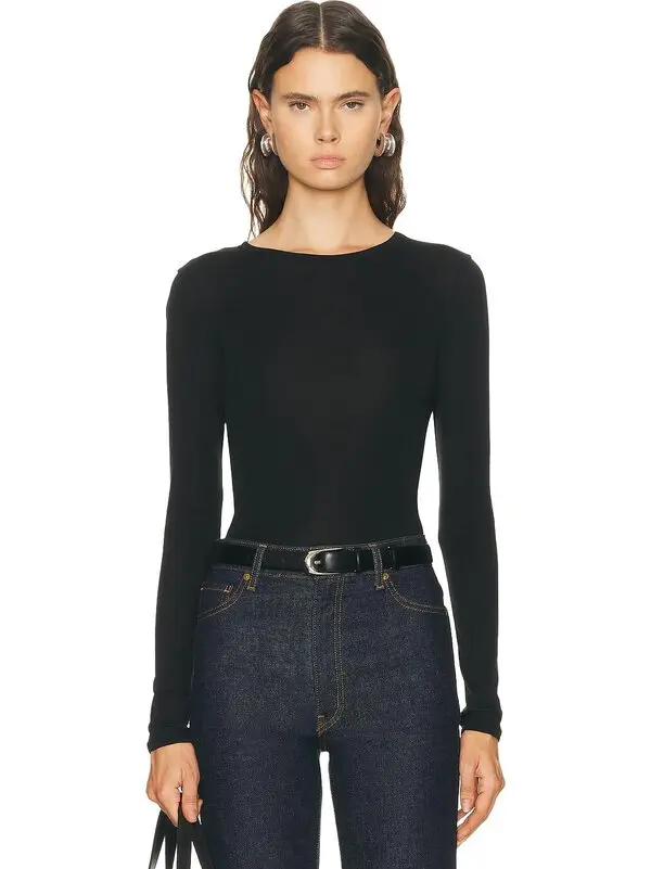 FLORE FLORE Olivia Long Sleeve Top - Black