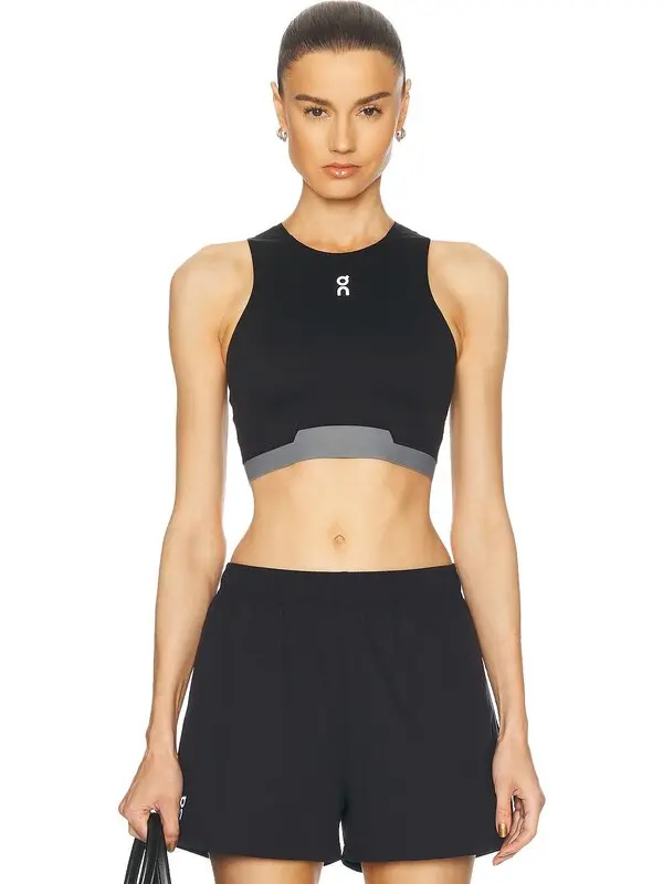 On Train 2 In 1 Crop Top - Black