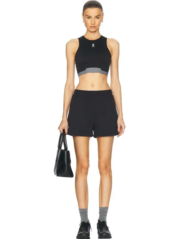 On Train 2 In 1 Crop Top - Black