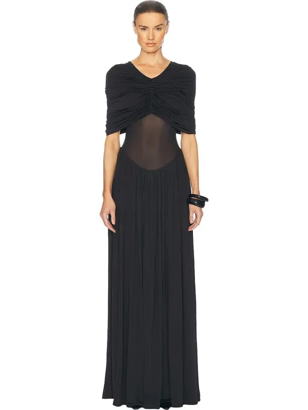 HELSA Philomena Jersey Dress - Black