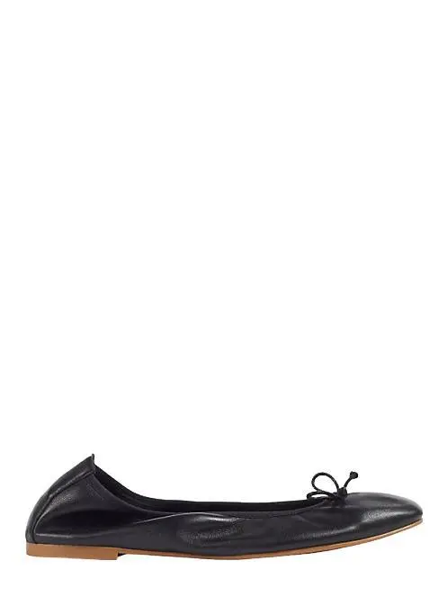 LK BENNETT Trilly Leather Ballerina Flats - Bla-black